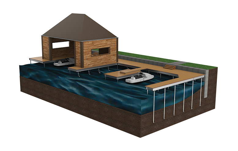 Boathouse/Dock Foundations | Why Use GolaithTech Screw Piles