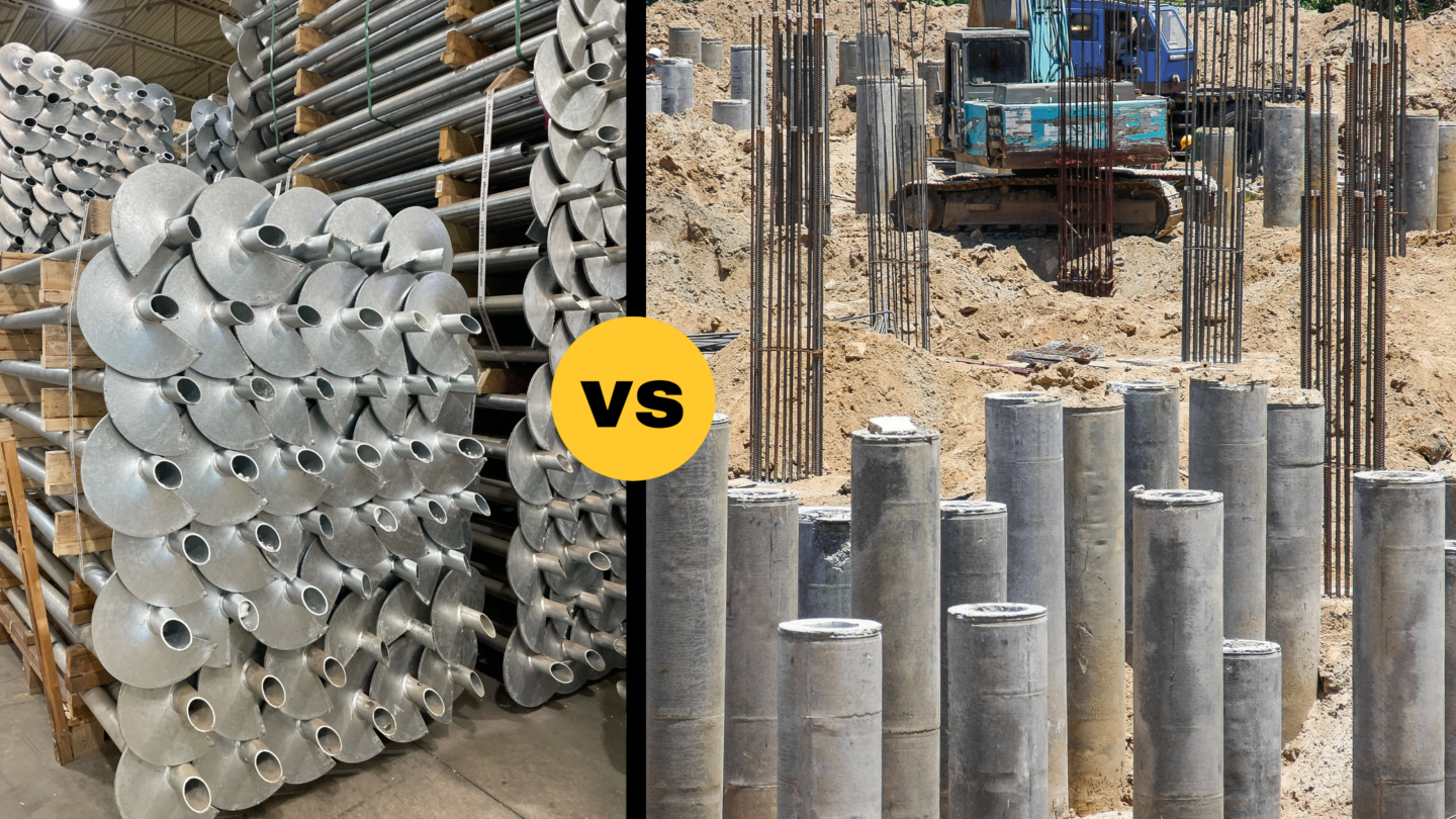GoliathTech: Helical Piles vs. Concrete Foundations: Comparison.